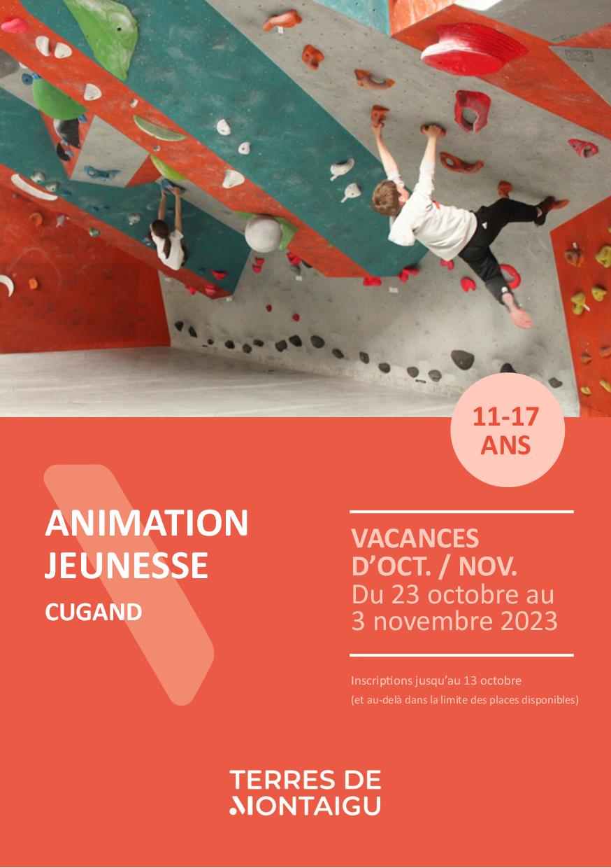 Programme des vacances d'Octobre 2023 - Animation jeunesse - Cugand - Terres de Montaigu